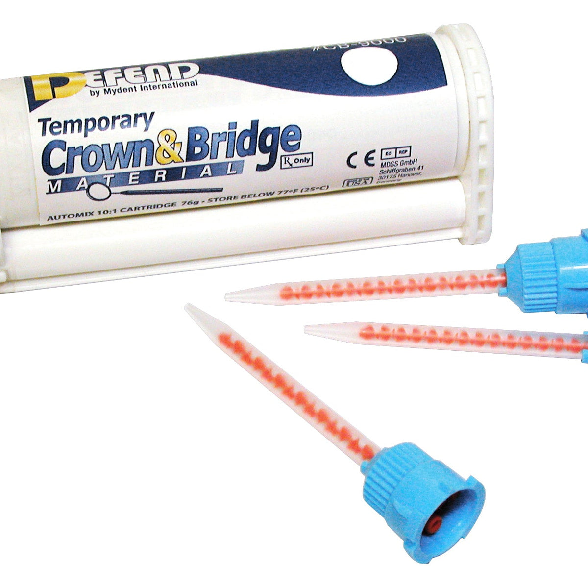 Mydent | Temporary Crown & Bridge Material, 76gm Cartridge & 10T-Mixer ...